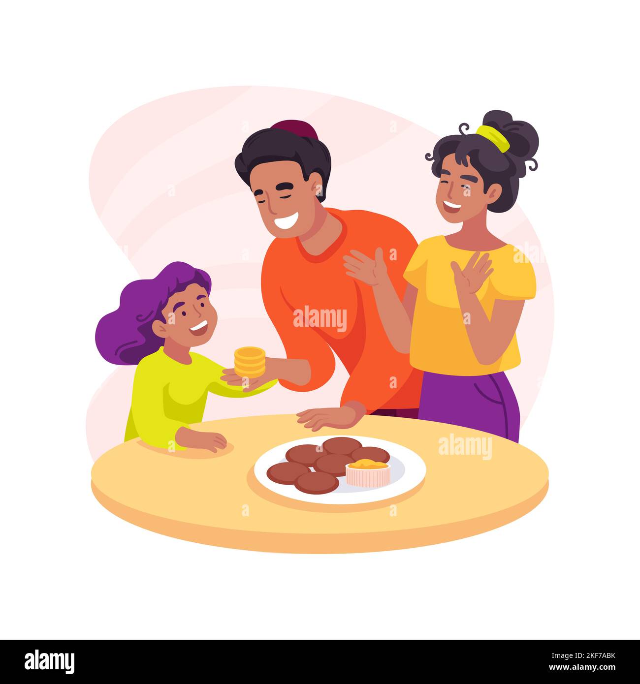 Hanukkah gelt isolated cartoon vector illustration Stock Vector Image ...