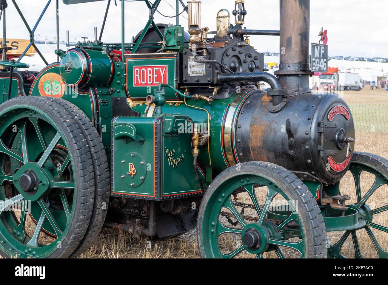 Tarrant Hinton.Dorset.United Kingdom.August 25th 2022.A restored Robey ...