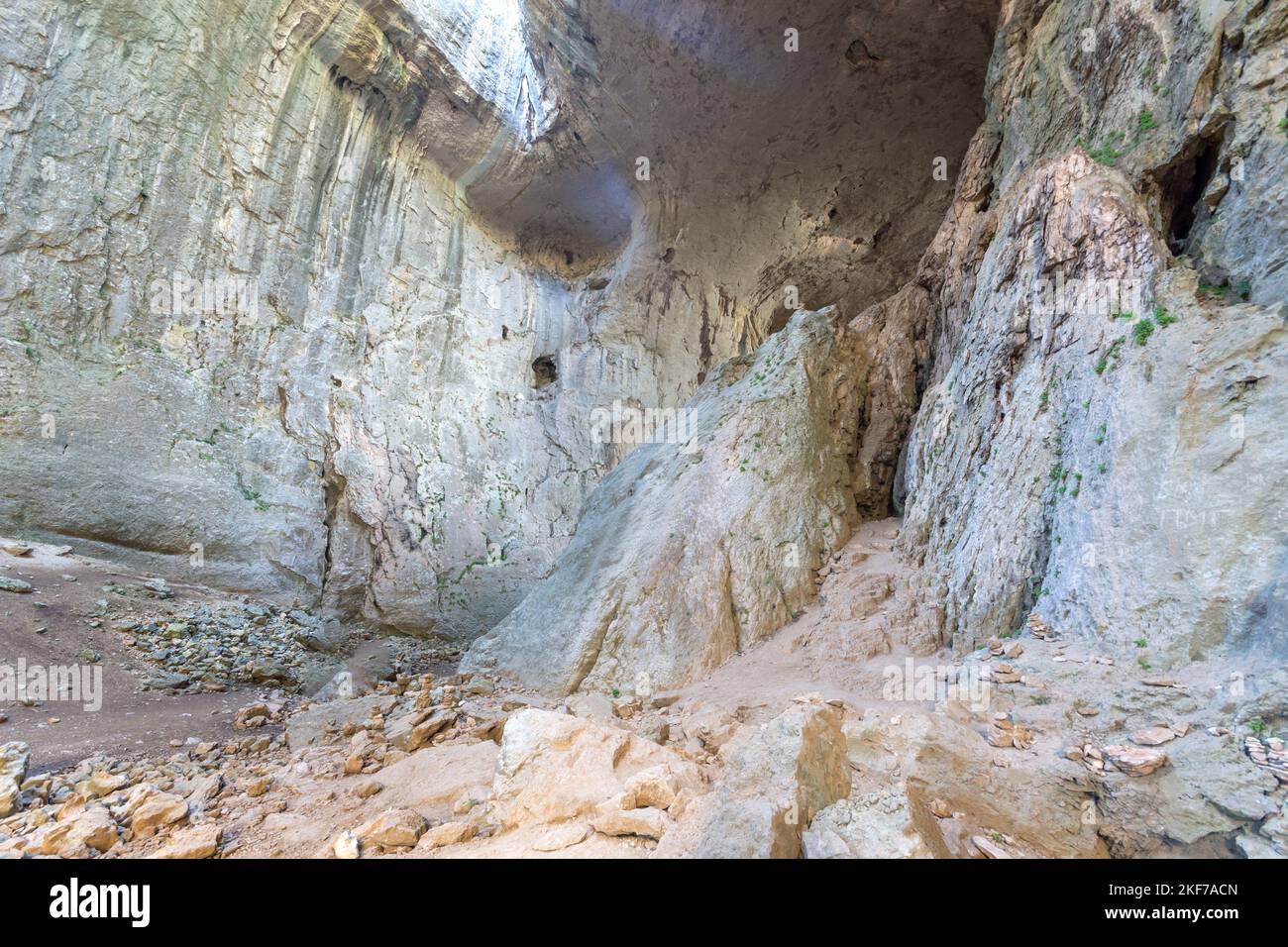 Prohodna cave known as God's eyes near Karlukovo village, Lovech region ...