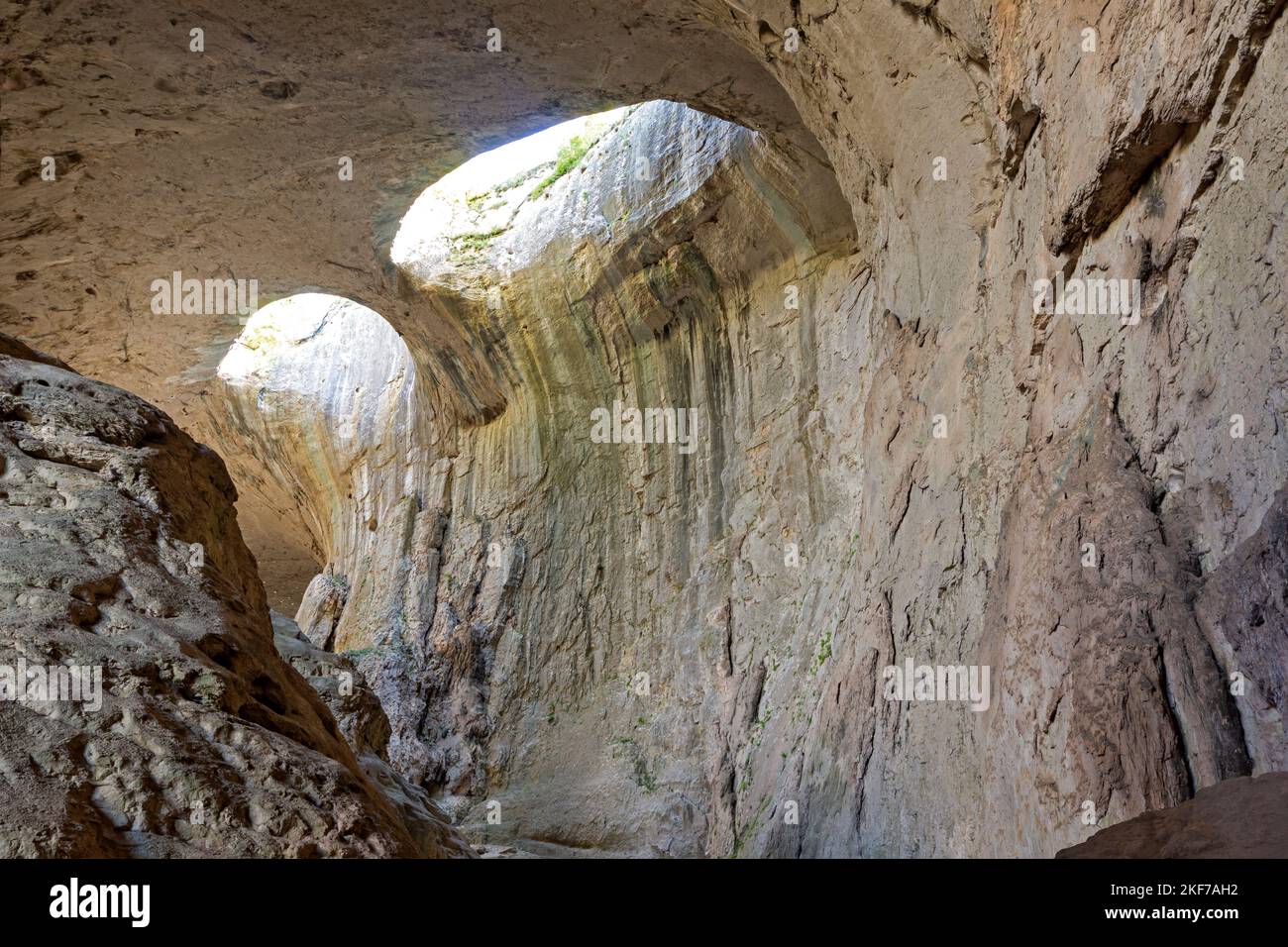 Prohodna cave known as God's eyes near Karlukovo village, Lovech region ...
