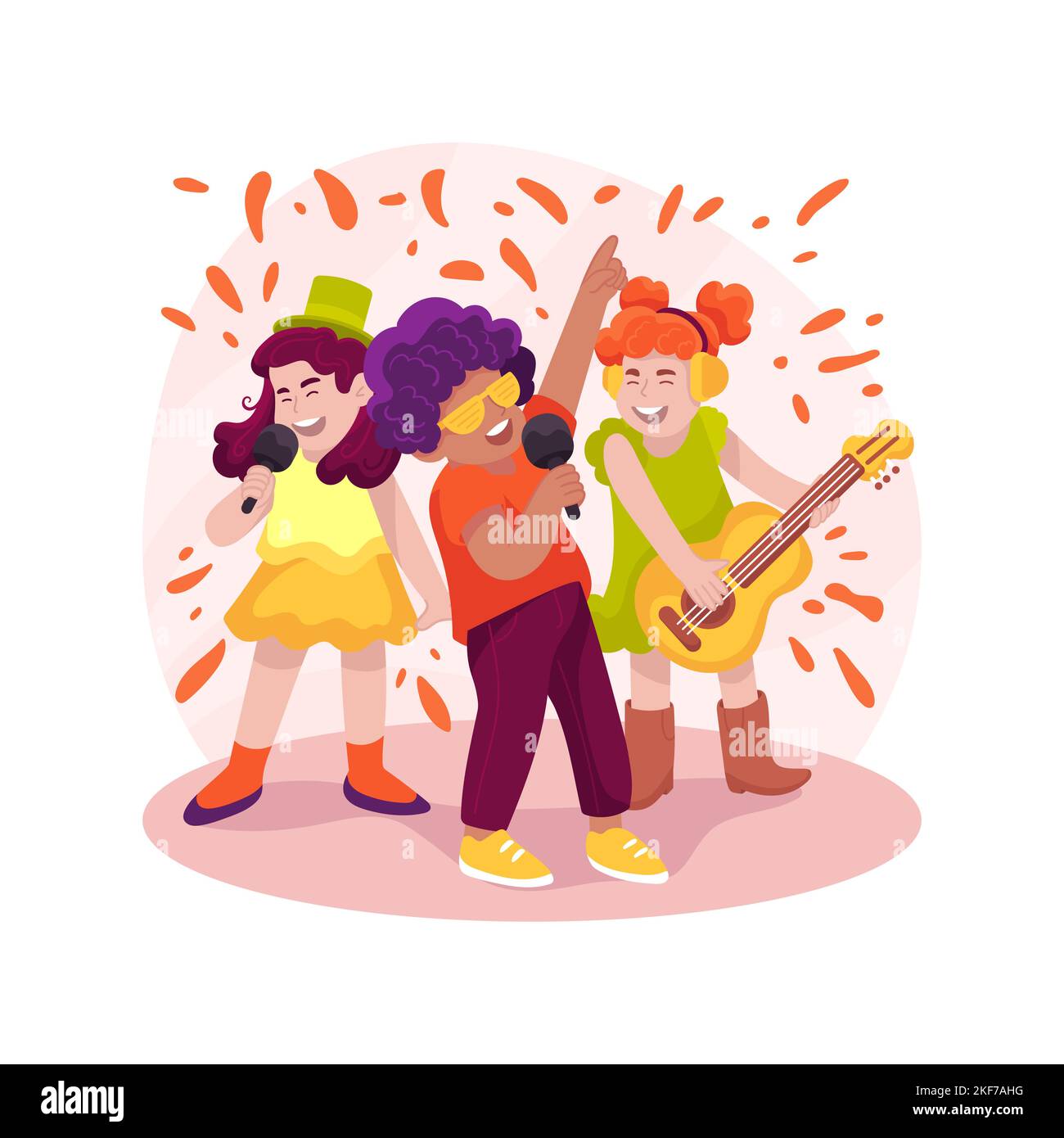 Cartoon People Singing