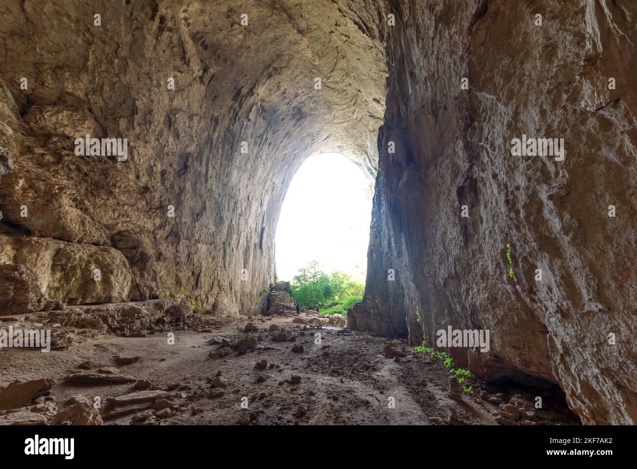 Prohodna cave known as God's eyes near Karlukovo village, Lovech region ...