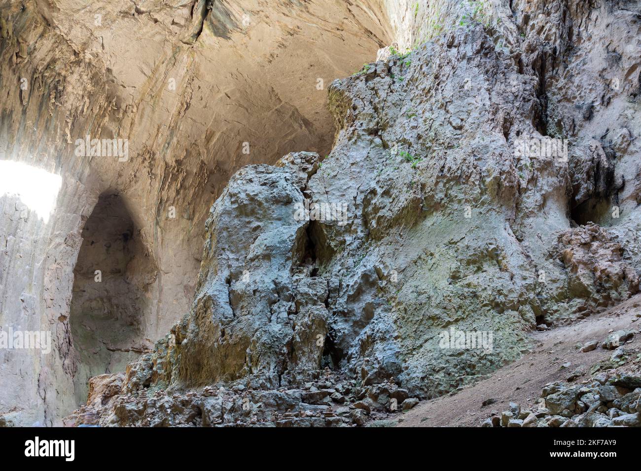 Prohodna cave known as God's eyes near Karlukovo village, Lovech region ...
