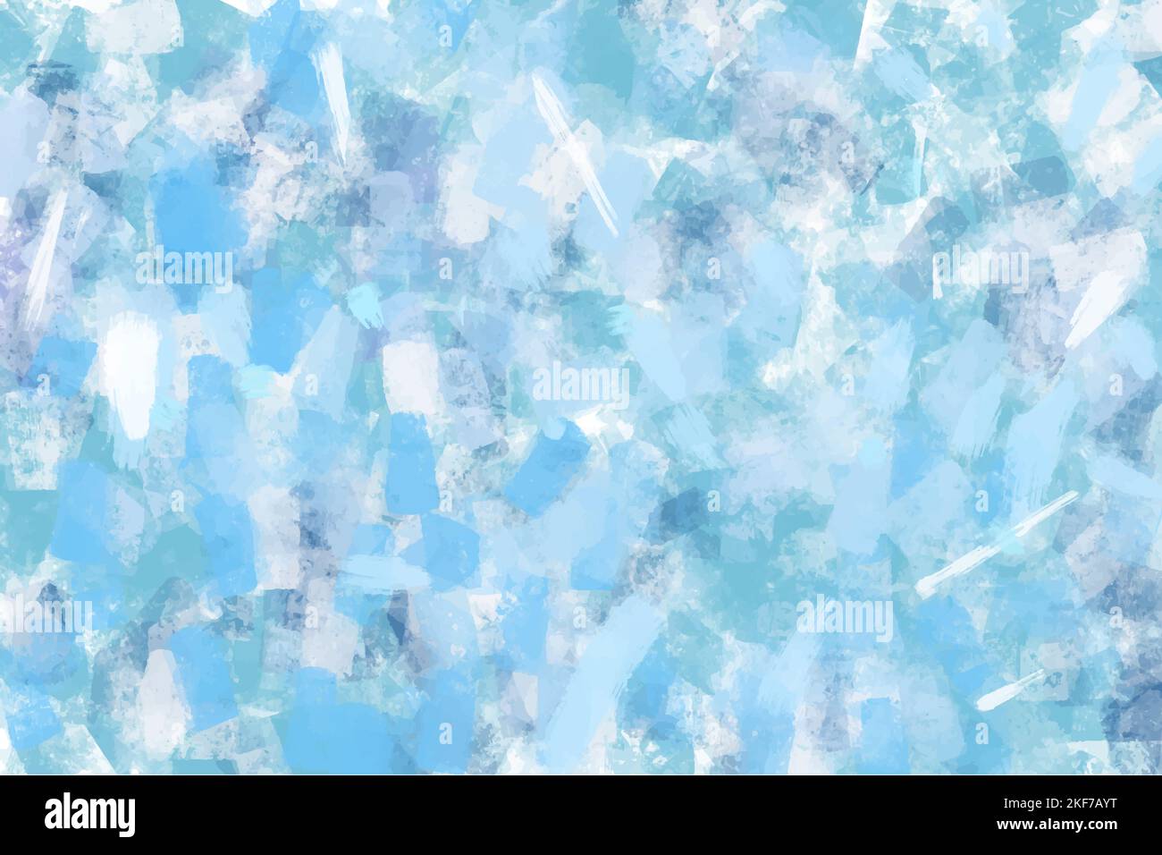 Beautiful frost background, acrylic strokes of paint, in delicate blue ...
