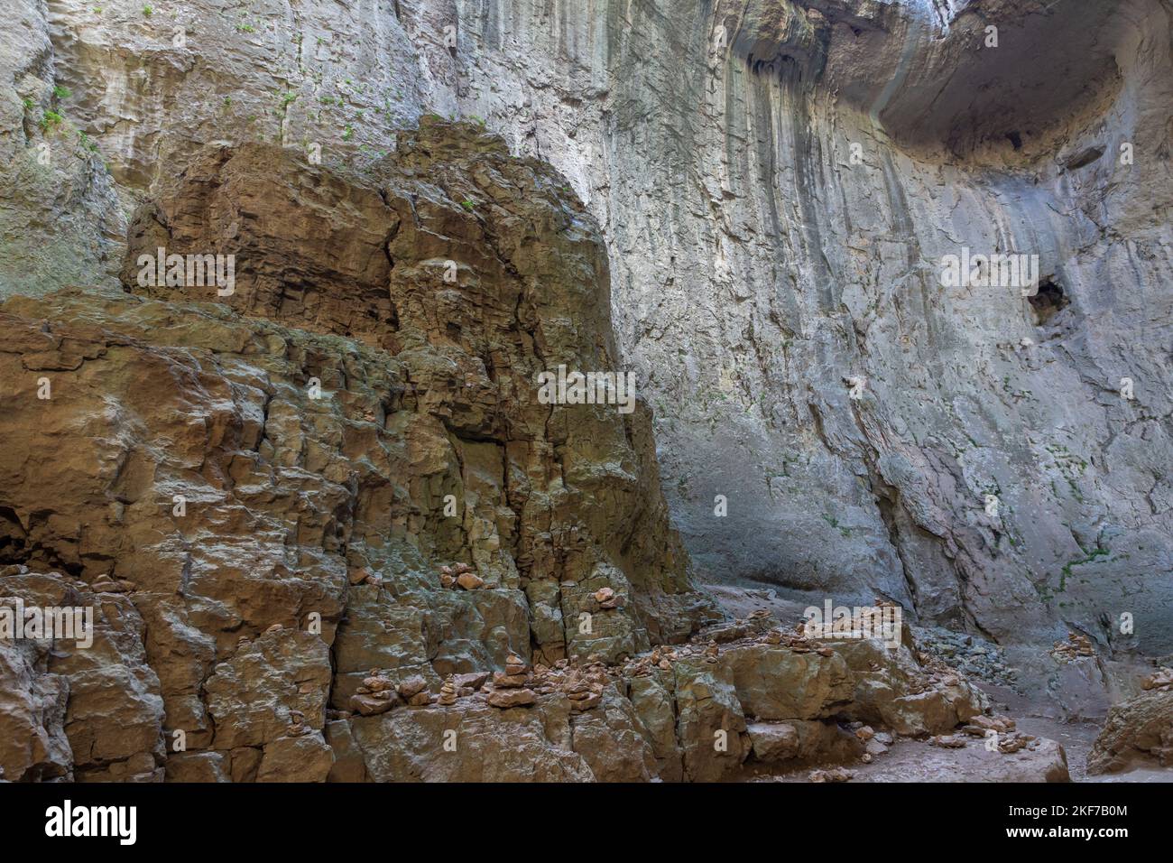 Prohodna cave known as God's eyes near Karlukovo village, Lovech region ...