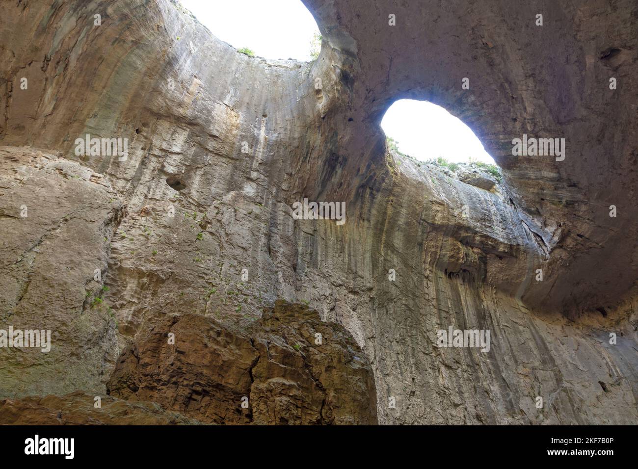 Prohodna cave known as God's eyes near Karlukovo village, Lovech region ...