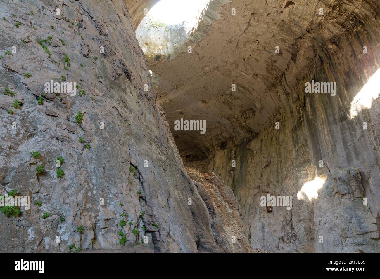 Prohodna cave known as God's eyes near Karlukovo village, Lovech region ...