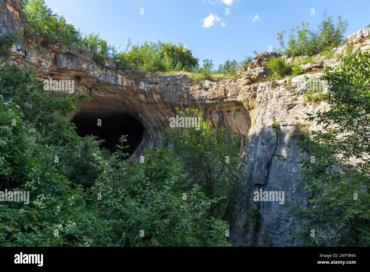 Prohodna cave known as God's eyes near Karlukovo village, Lovech region ...