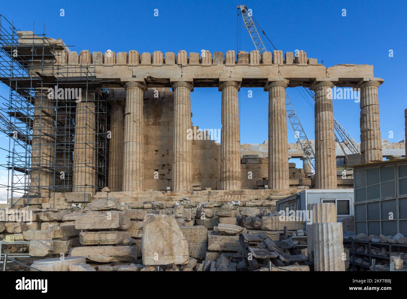 Ancient Building of The Parthenon at the Acropolis of Athens, Attica ...