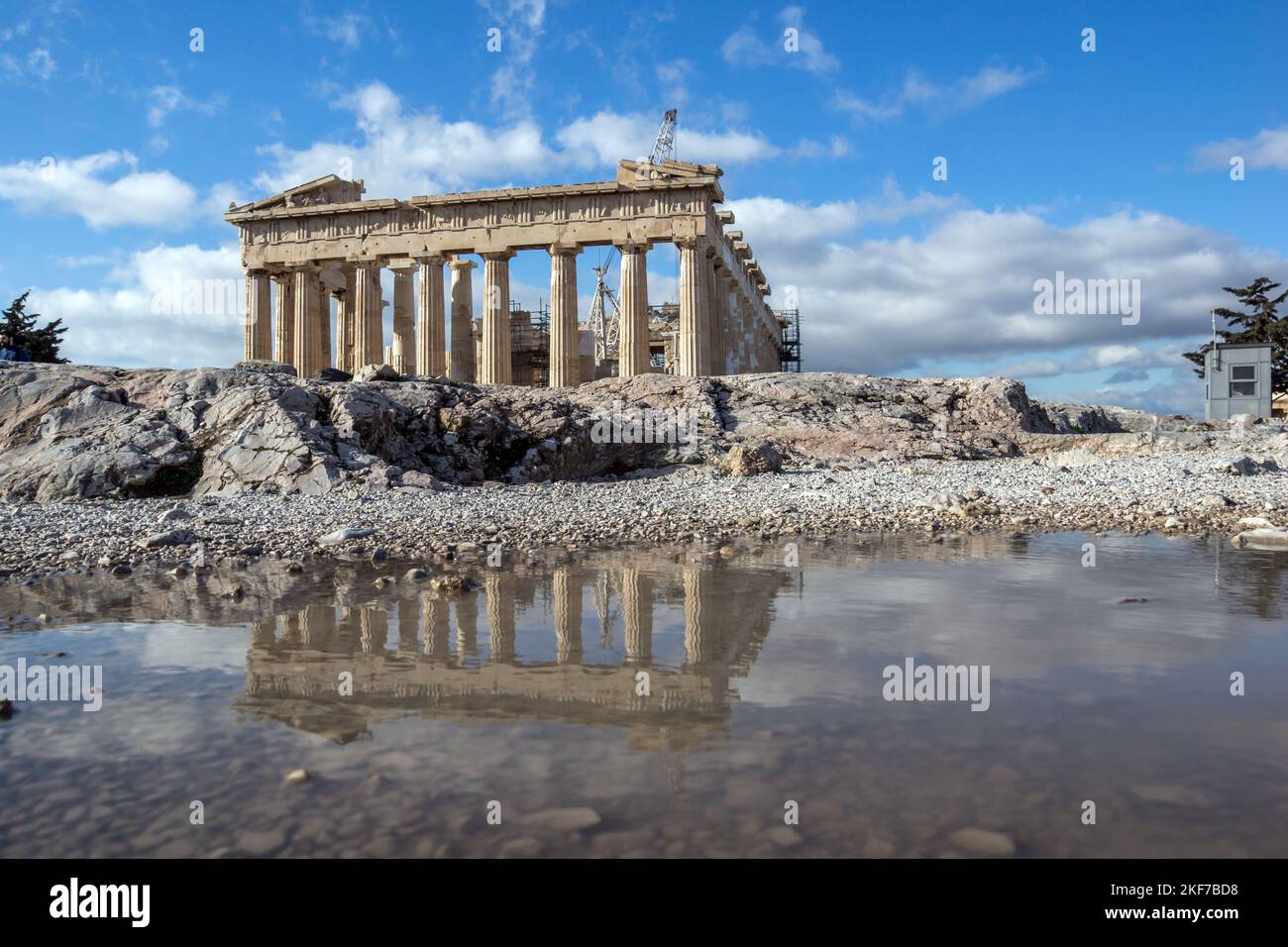 Ancient Building of The Parthenon at the Acropolis of Athens, Attica ...