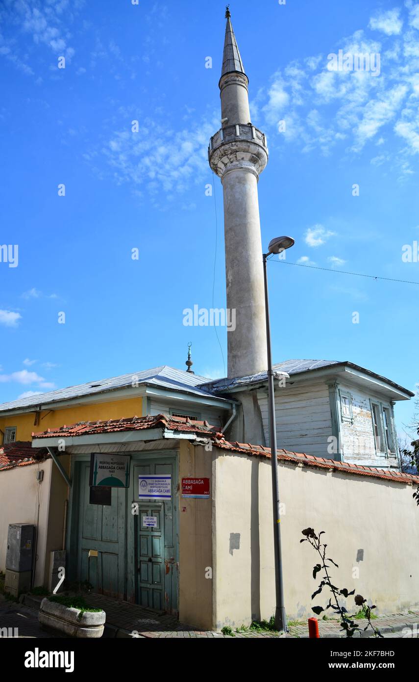 Located in Istanbul, Turkey, the Abbas Aga Mosque was built in the 16th ...