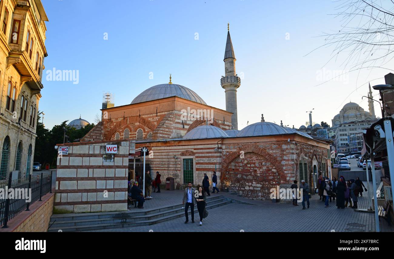 Located in Istanbul, Turkey, the Ahi Celebi Mosque was built in the ...