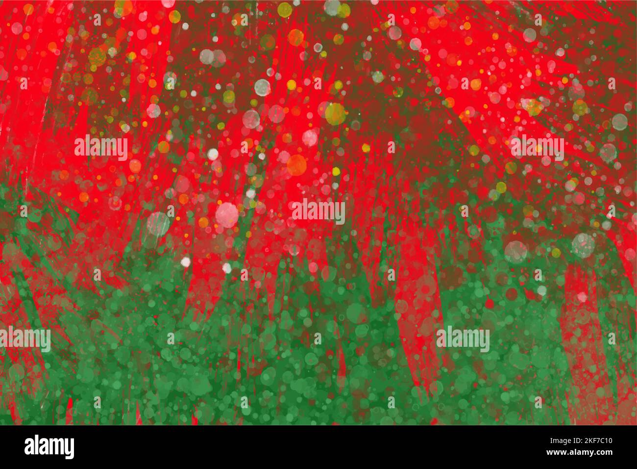 Paint splatter on acrylic background in green and blue background ...