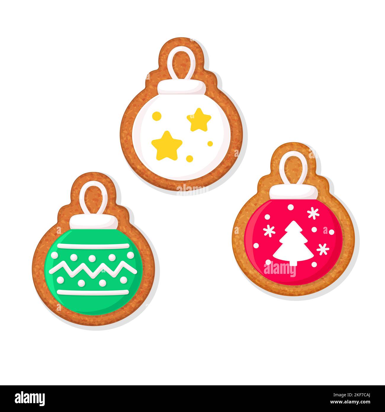 Colorful christmas cookies icing Stock Vector Images - Alamy