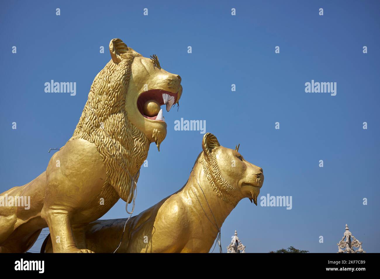 Golden Lion Monument Roundabout Sihanoukville Cambodia Stock Photo - Alamy