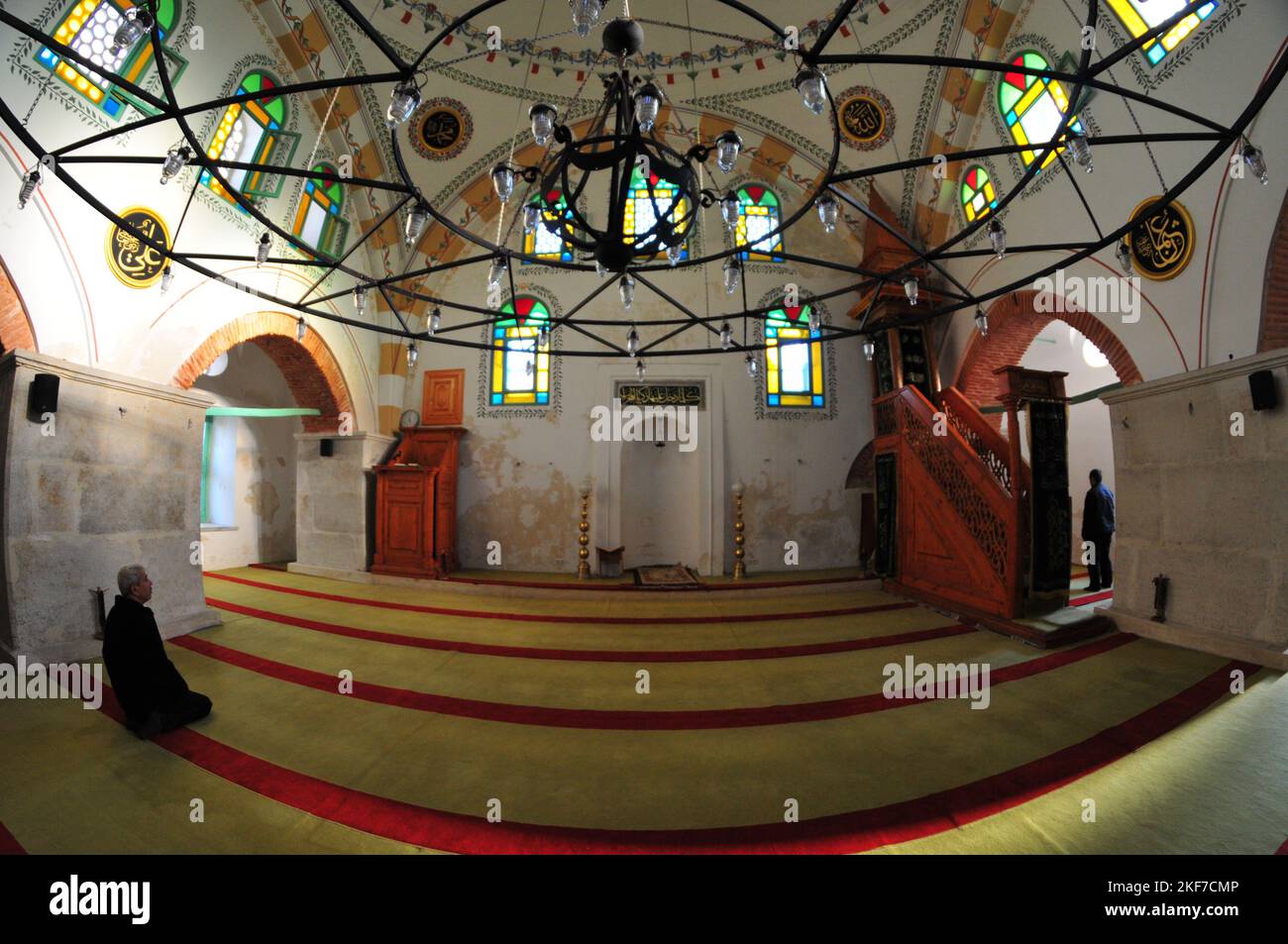 Located in Istanbul, Turkey, the Ahi Celebi Mosque was built in the ...