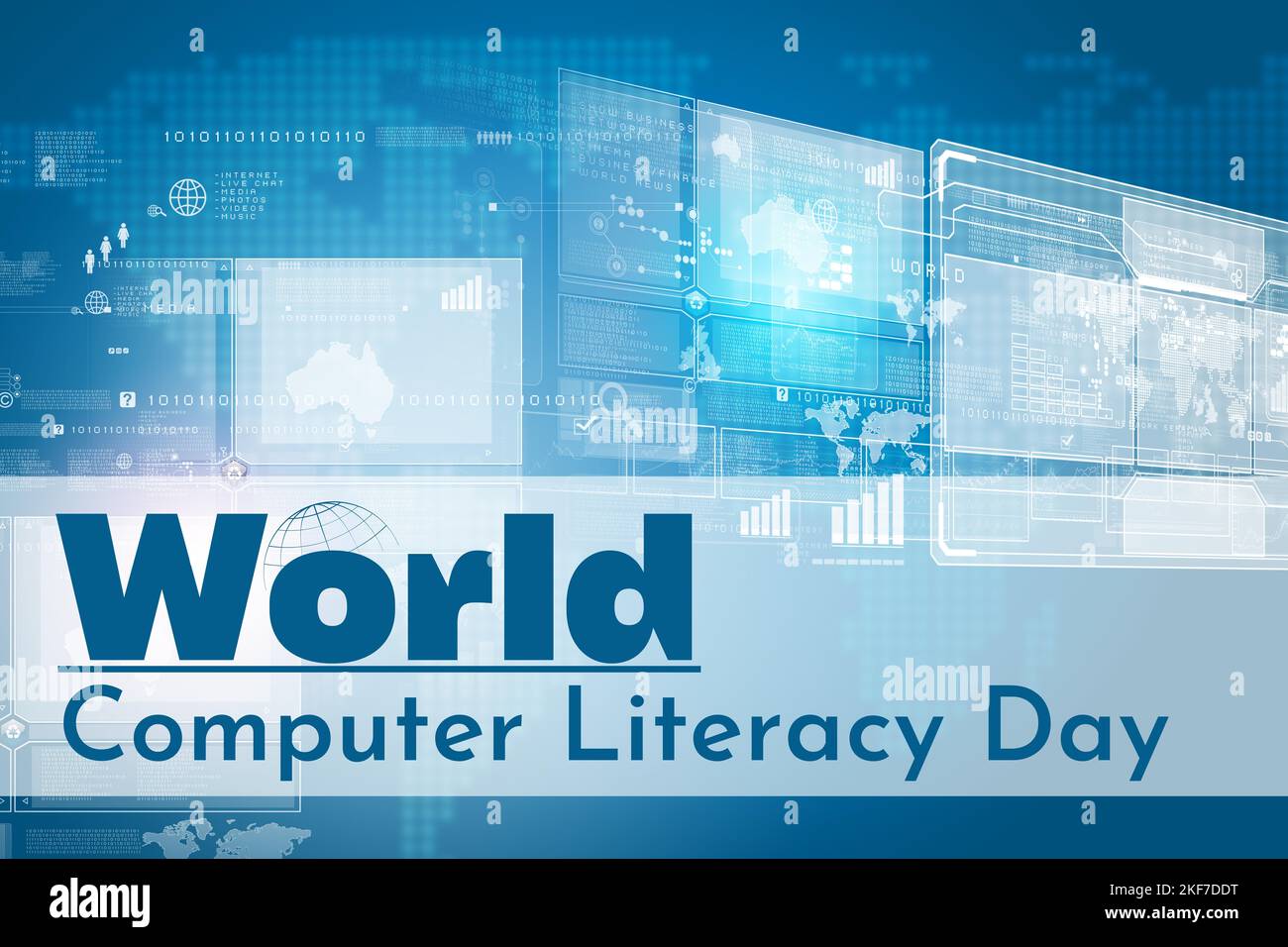 2 December World Computer Literacy Day Stock Photo - Alamy