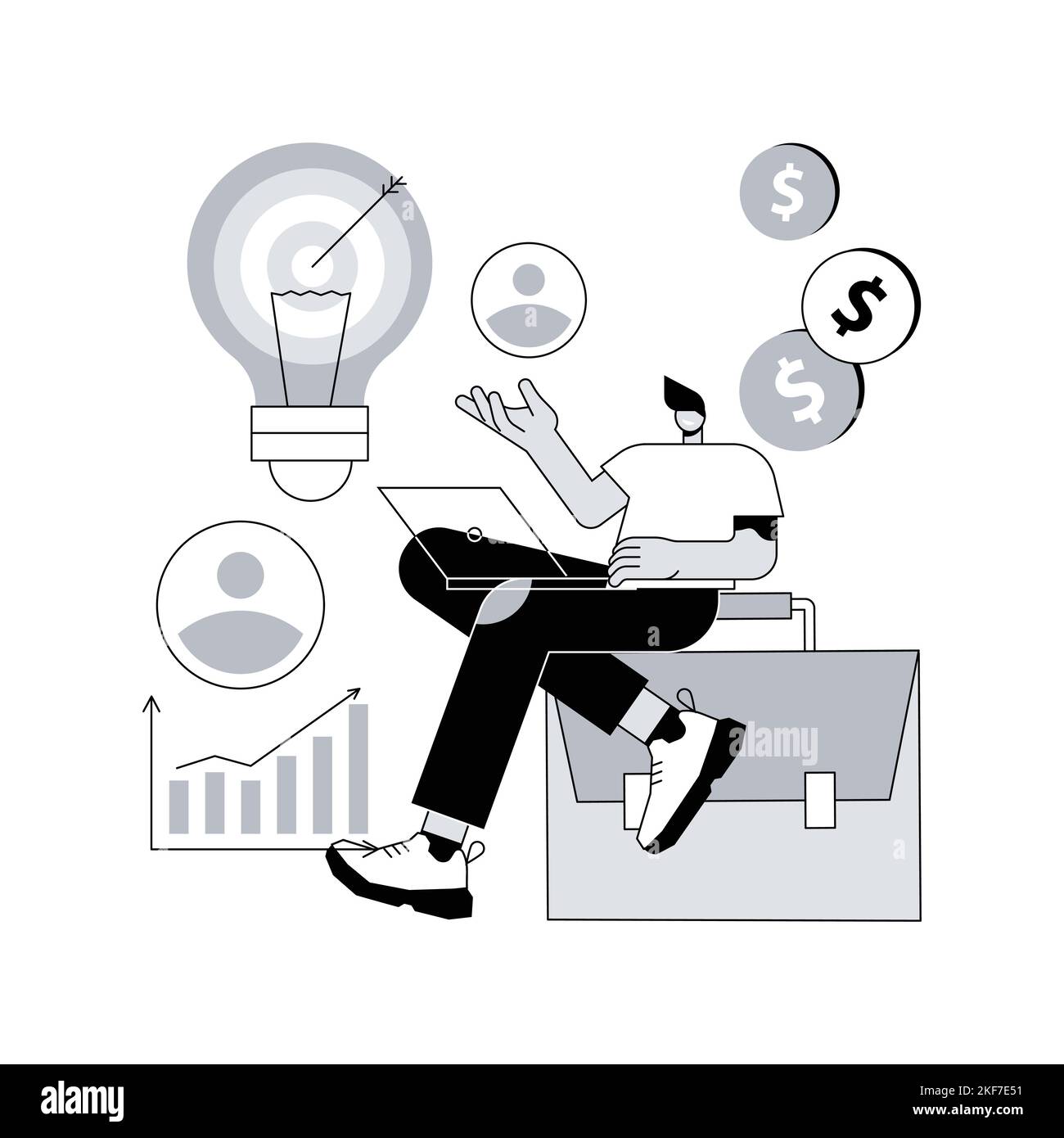 Project Initiation Abstract Concept Vector Illustration Project Documentation Business