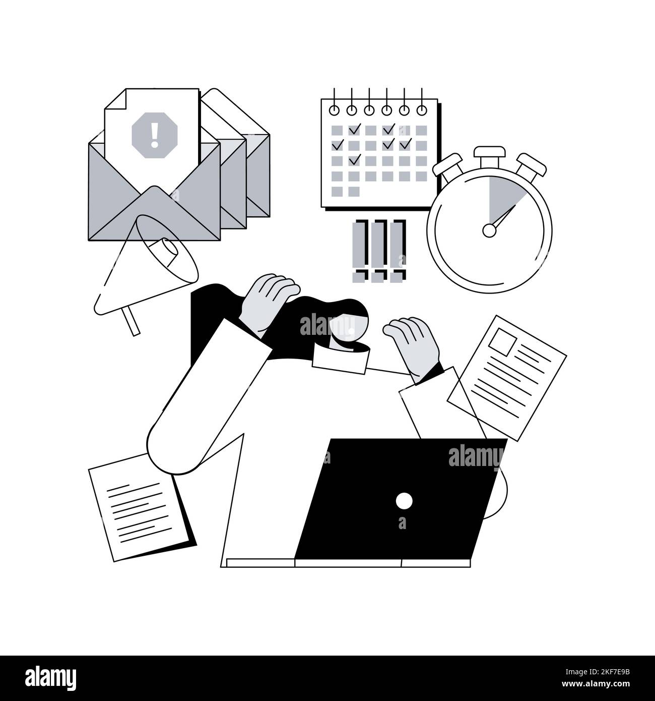 Deadline Abstract Concept Vector Illustration Project Management Work