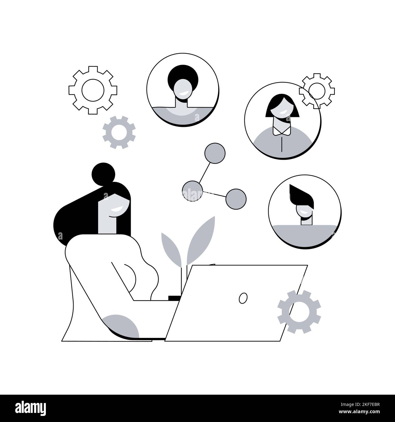 Employee sharing abstract concept vector illustration. Employee stock ...