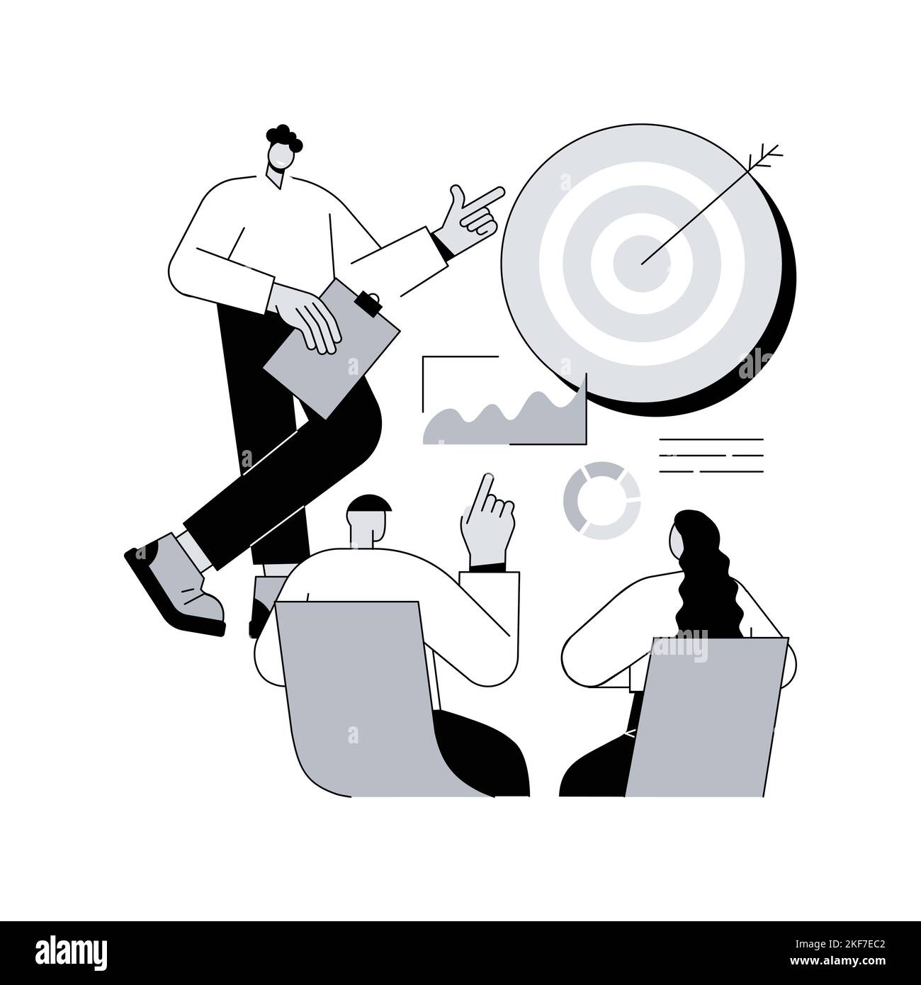 Internal marketing abstract concept vector illustration. Company goals ...