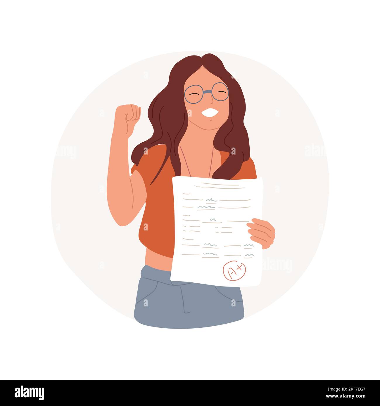 Writing grammar test isolated cartoon vector illustration. Education ...