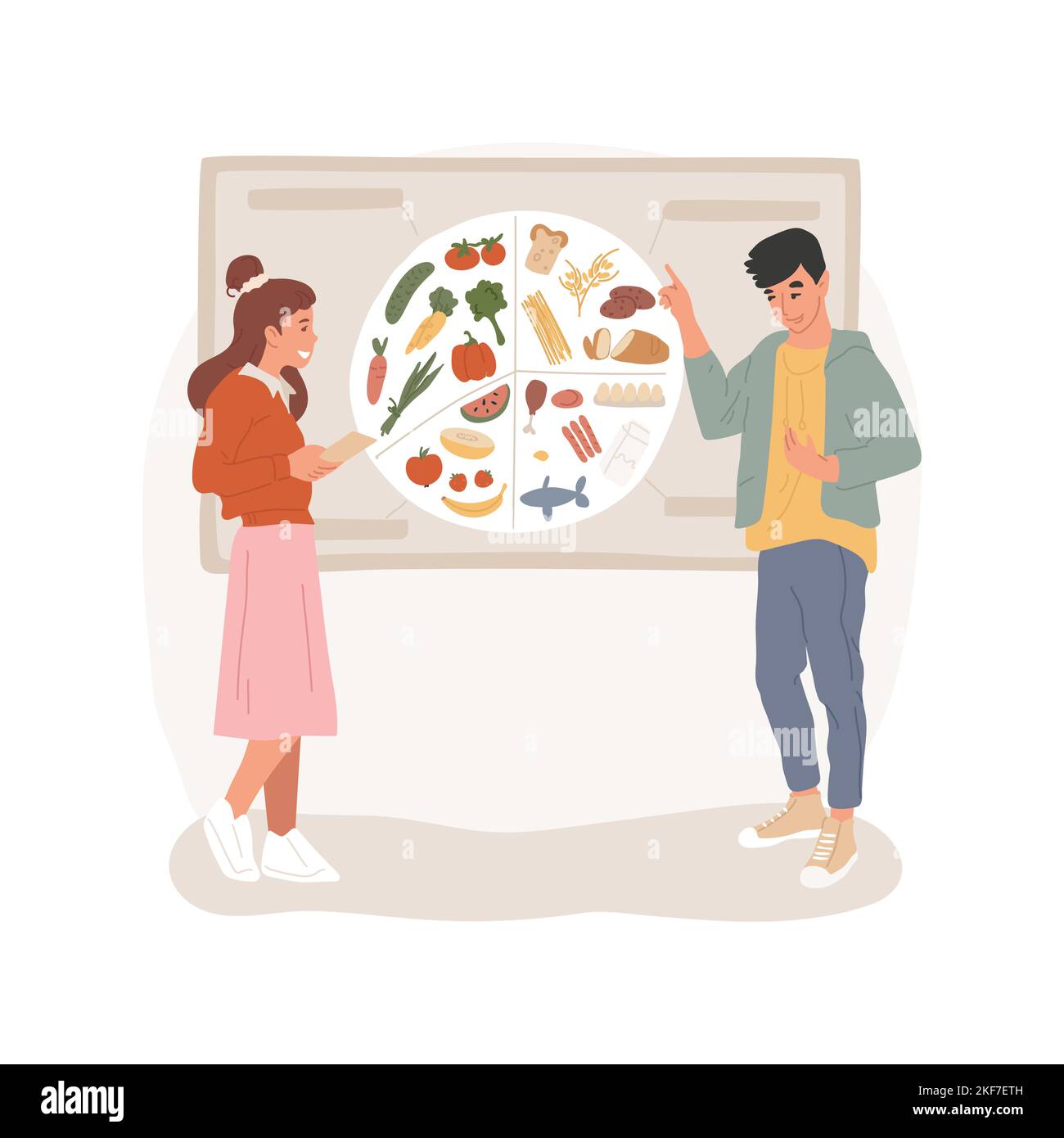 Nutrition and health isolated cartoon vector illustration. Medical ...