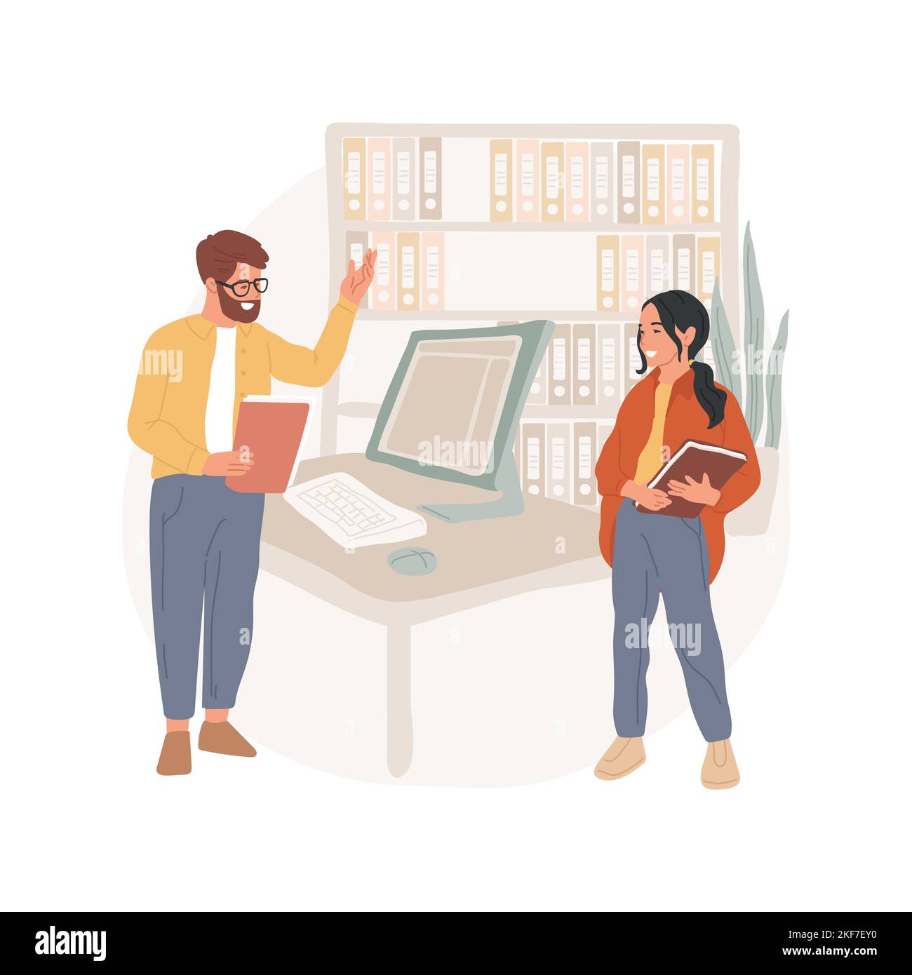 Internships isolated cartoon vector illustration. High school education ...