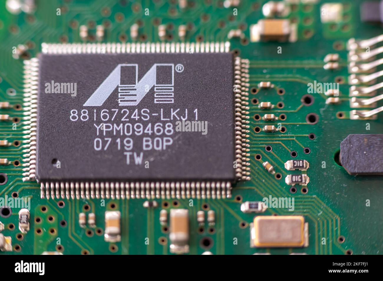 Timisoara, Romania - January 25, 2020: Close-up of a Marvell ...