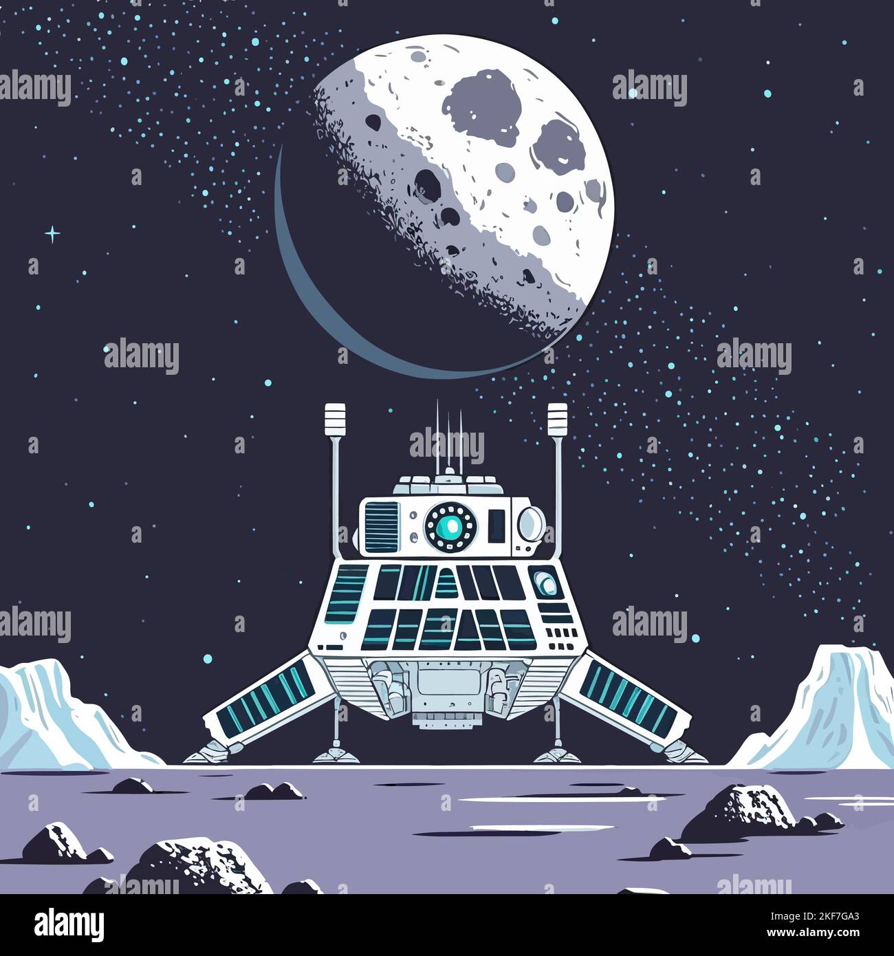 Moon colony Stock Vector Images - Alamy