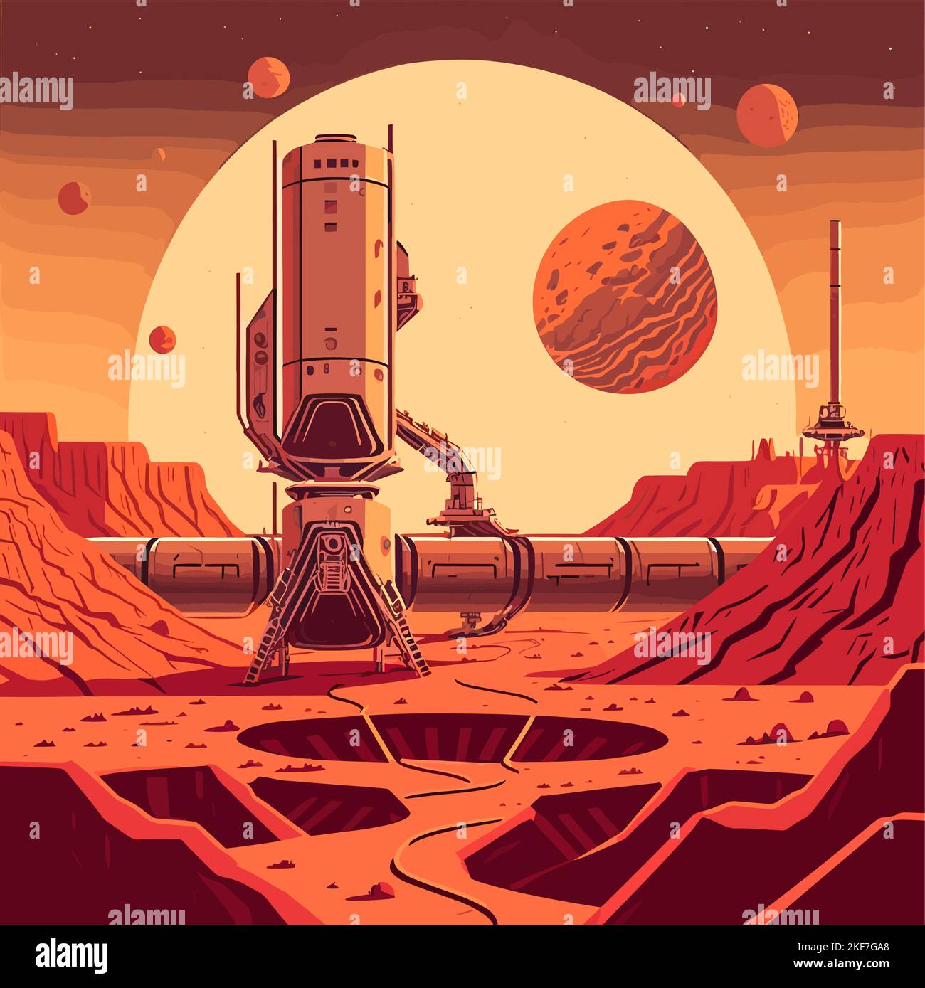 Mars Colony Project Cartoons