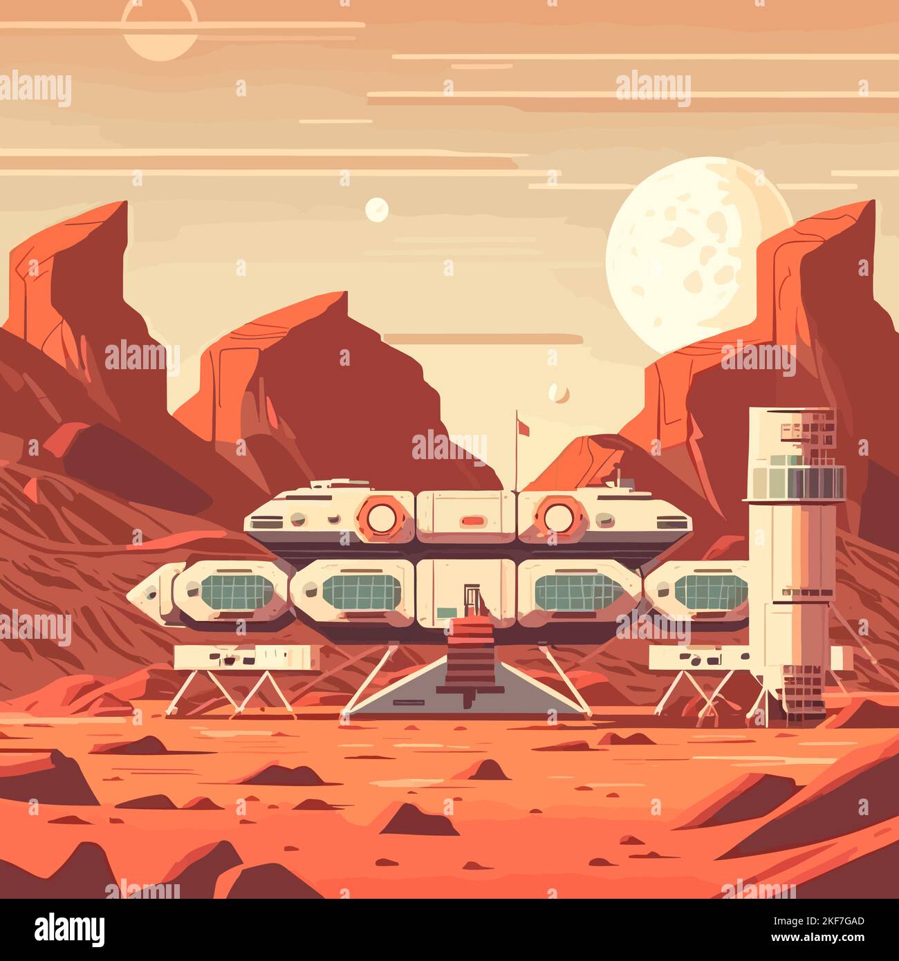 Mars colony symbol Stock Vector Images - Alamy