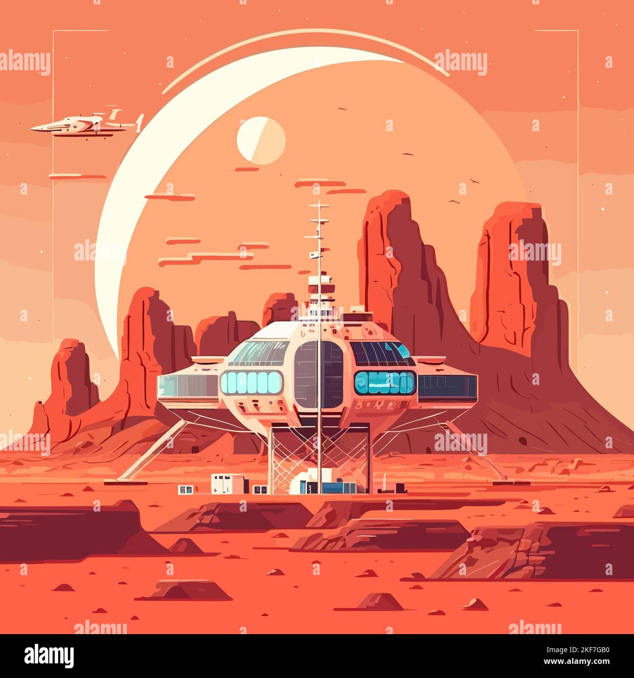 A vector of the Mars colony Stock Vector Image & Art - Alamy