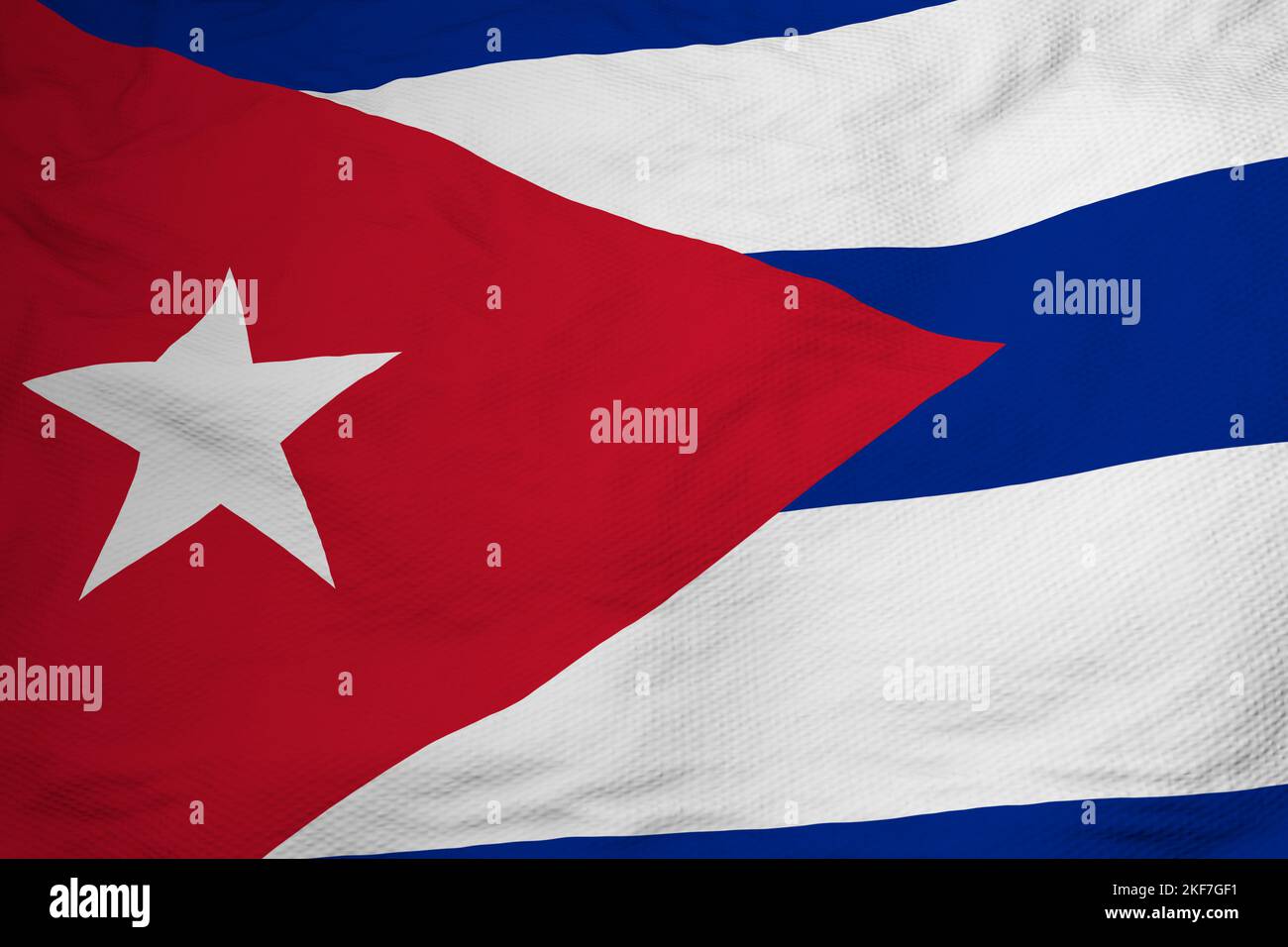 Cuba waving textile flag 3d hi-res stock photography and images - Alamy