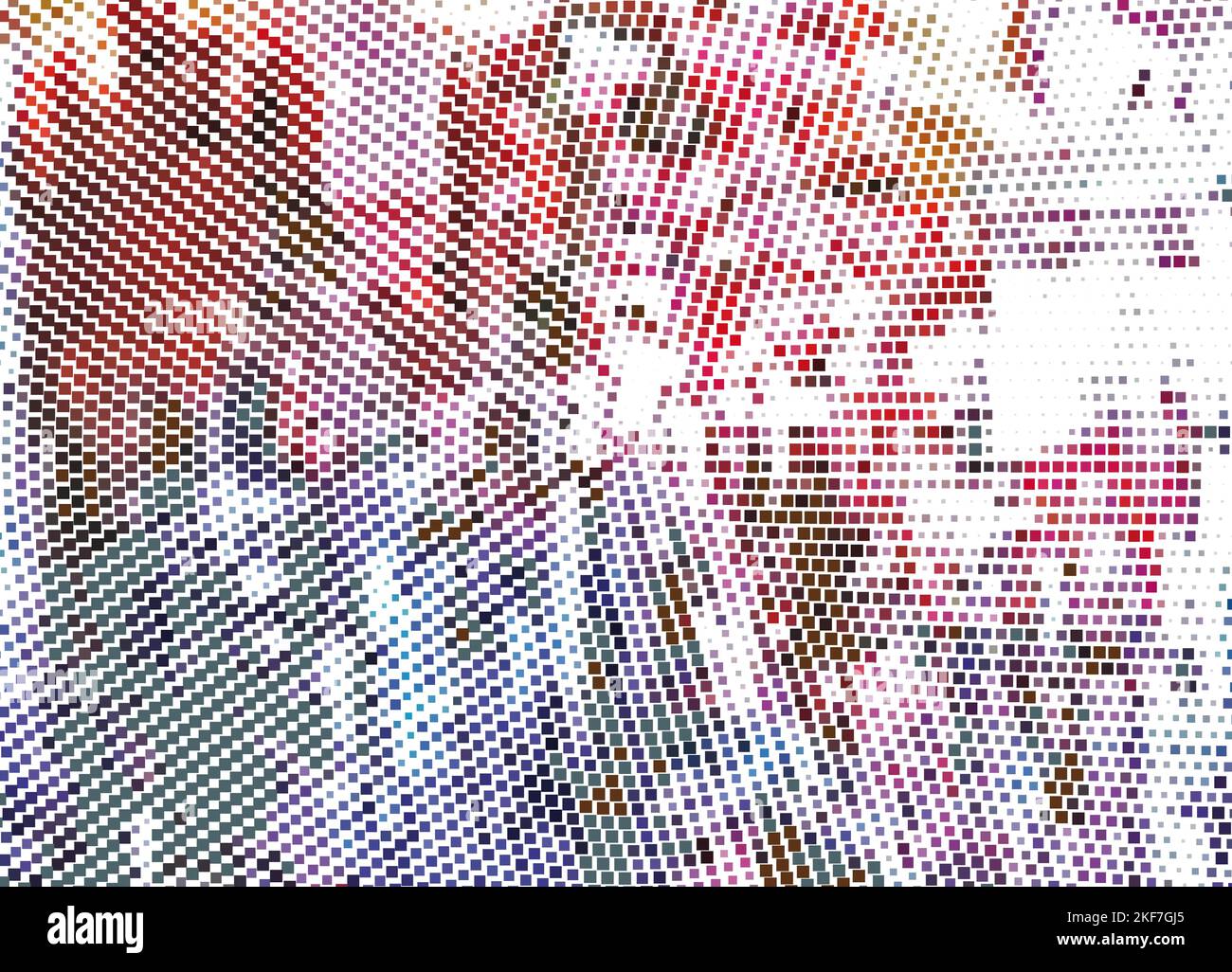 Colored squares. Abstract geometric radial background. Vector ...