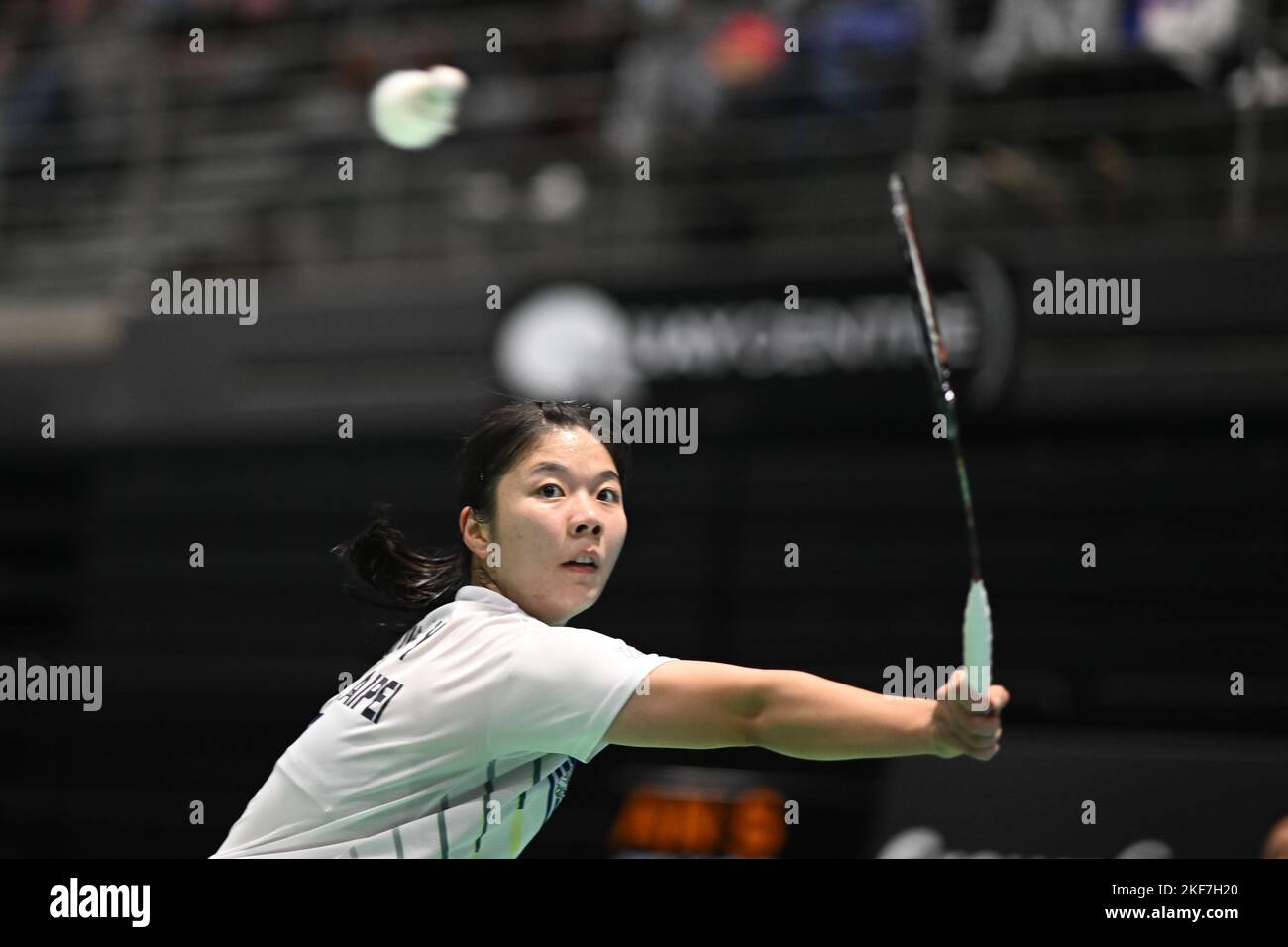 Sung Shuo Yun of Chinese Taipei seen in action during the 2022 SATHIO GROUP Australian Badminton ...