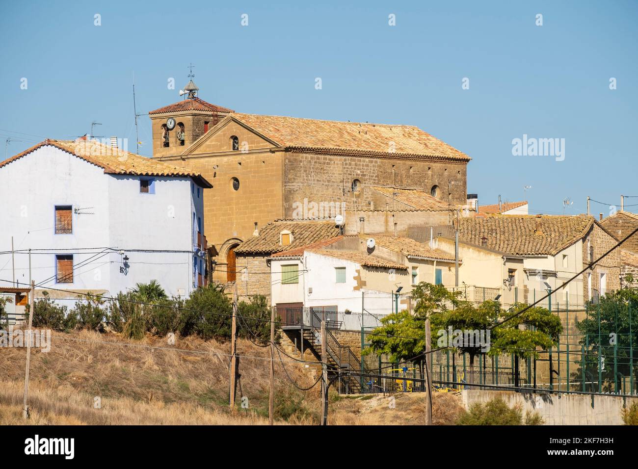 Church of Santa María with a Romanesque floor plan, Erla, Cinco Villas ...