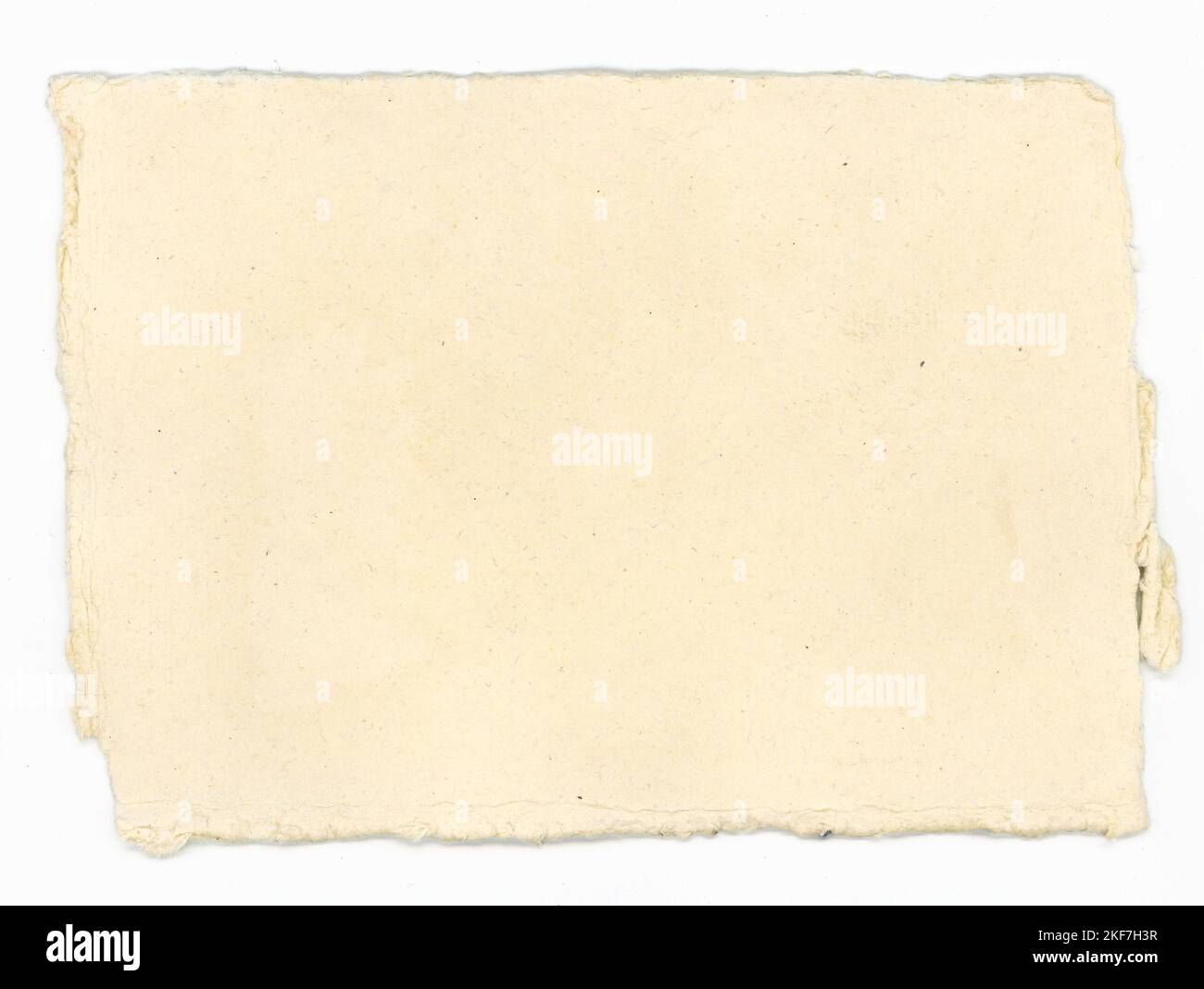 Piece of ecru colored handmade empty paper Stock Photo - Alamy