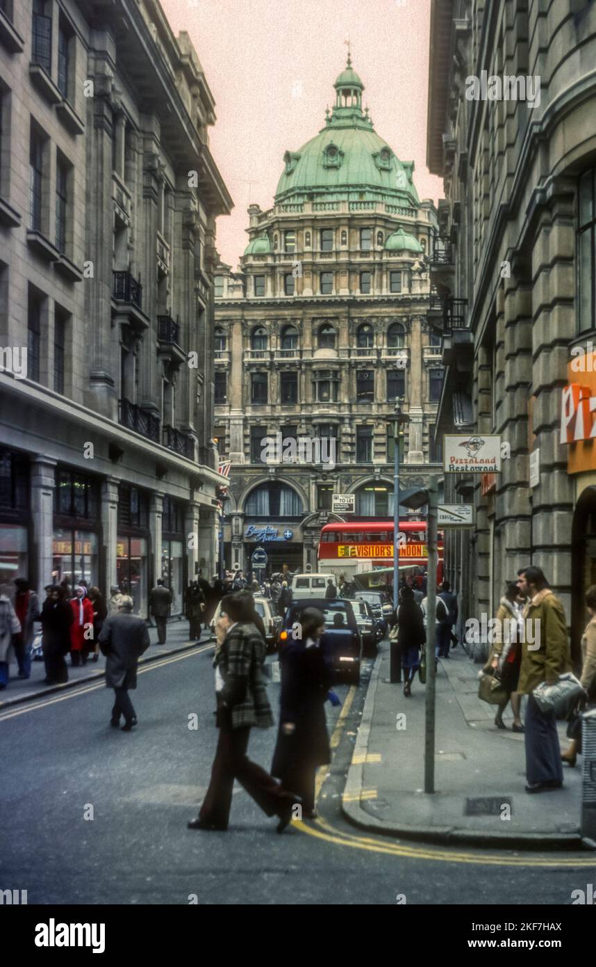 1976 archive image of view west along Little Argyll Street to Regent ...