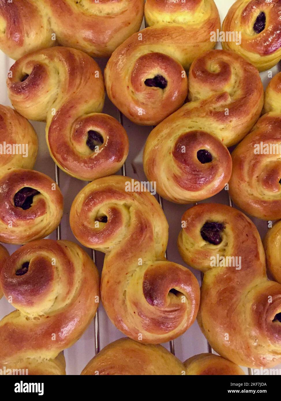 Homemade saffron buns a Swedish tradition before the Saint Lucia ...