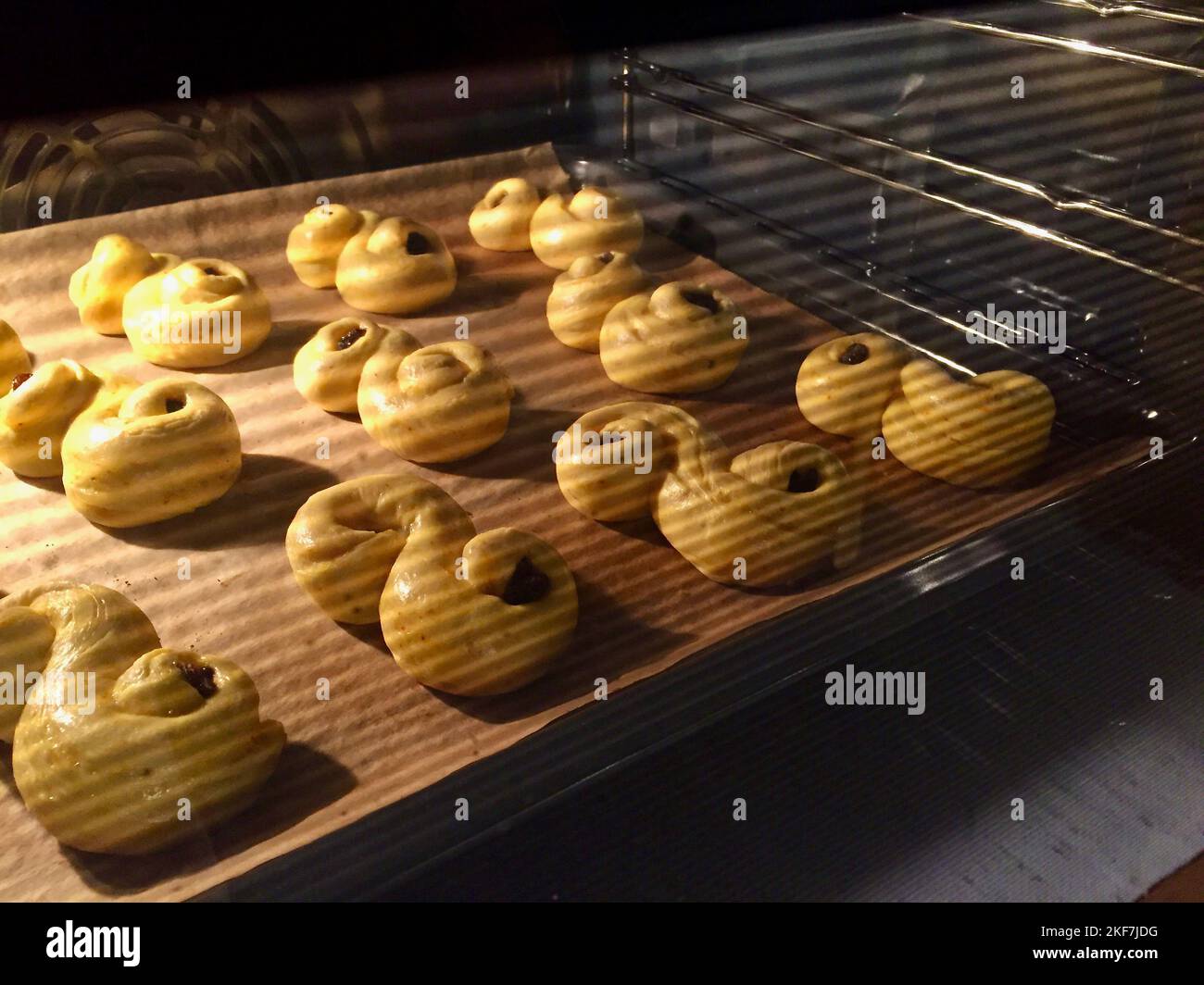 Homemade saffron buns a Swedish tradition before the Saint Lucia ...