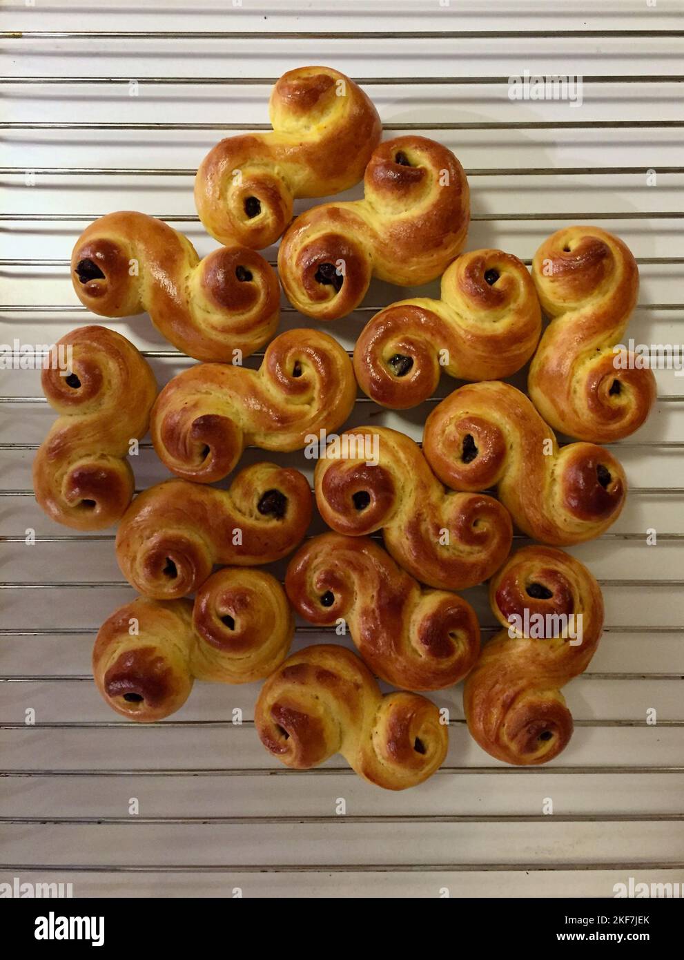 Homemade saffron buns a Swedish tradition before the Saint Lucia ...