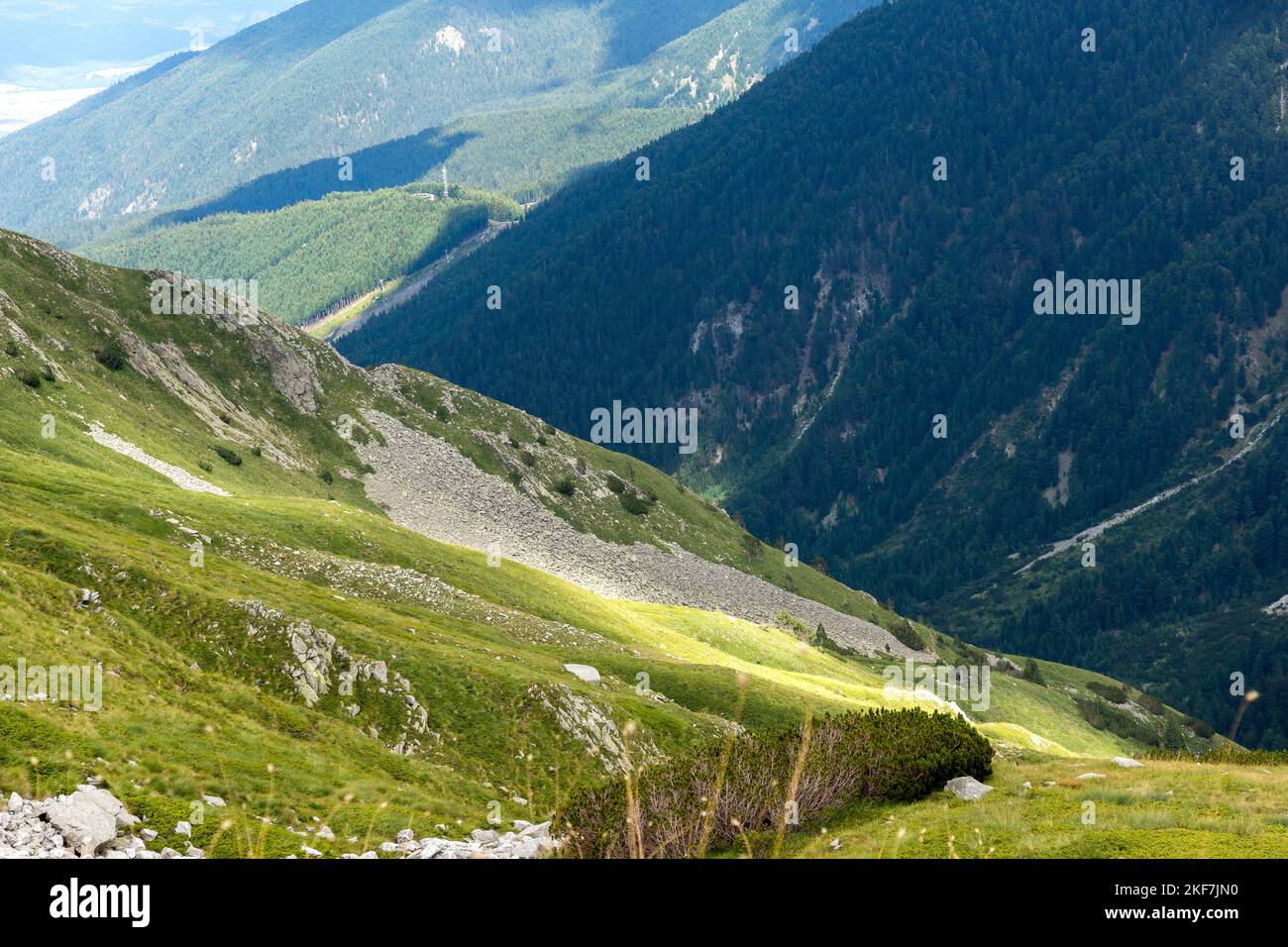 Amazing Summer view of Pirin Mountain near Vihren Peak, Bulgaria Stock ...