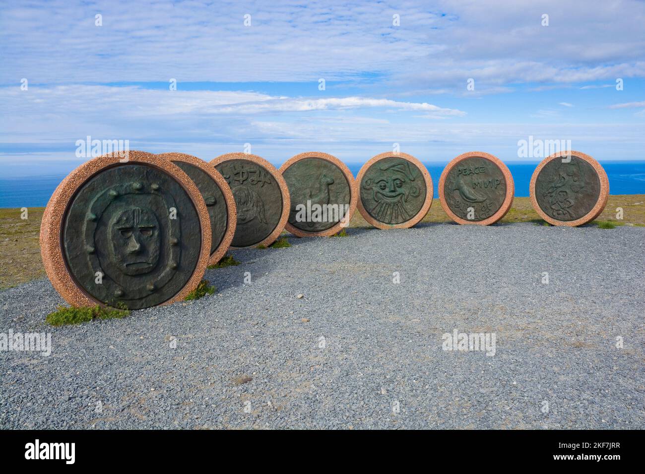 Children of the Earth, monument at Nordkapp made by seven children from ...