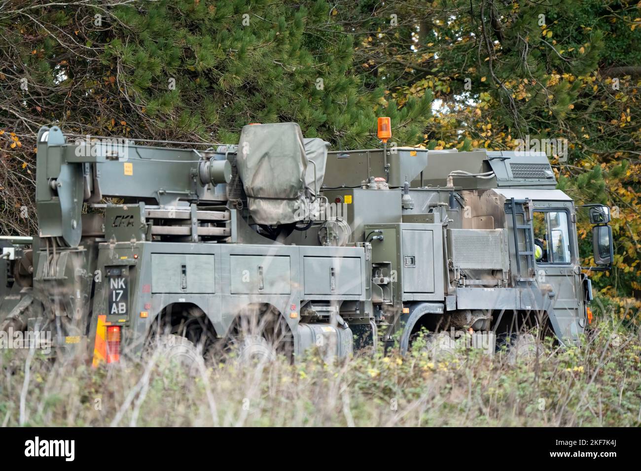 British army MAN SV 4x4 logistics lorry in action on a military ...