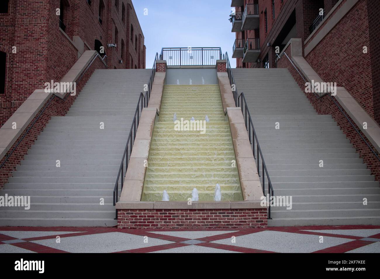 Modern stairs surrounded by urban buildings outdoors Stock Photo - Alamy