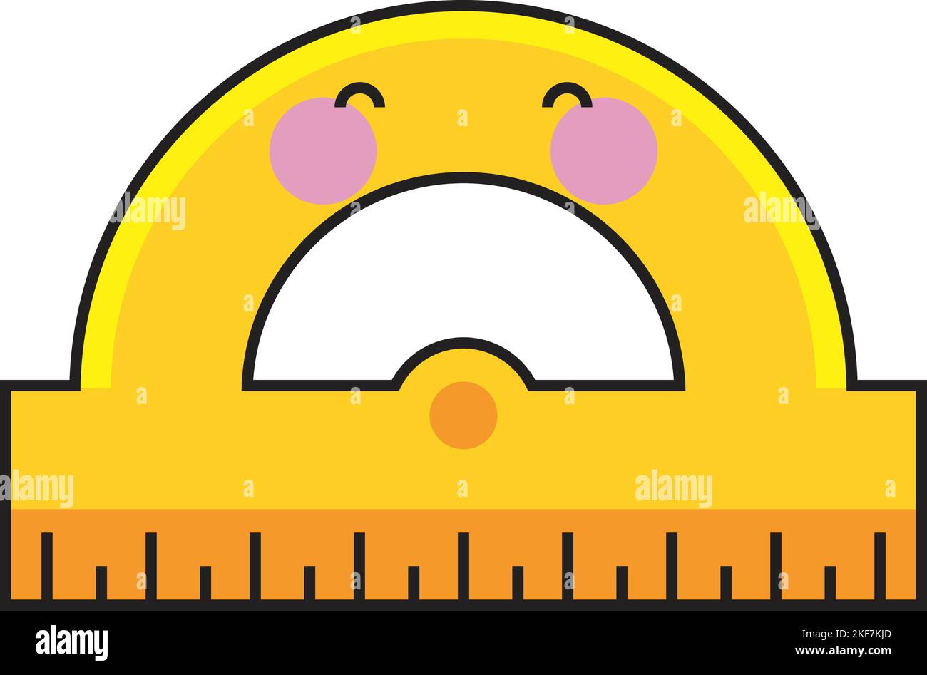 protractor school supply kawaii Stock Vector Image & Art - Alamy