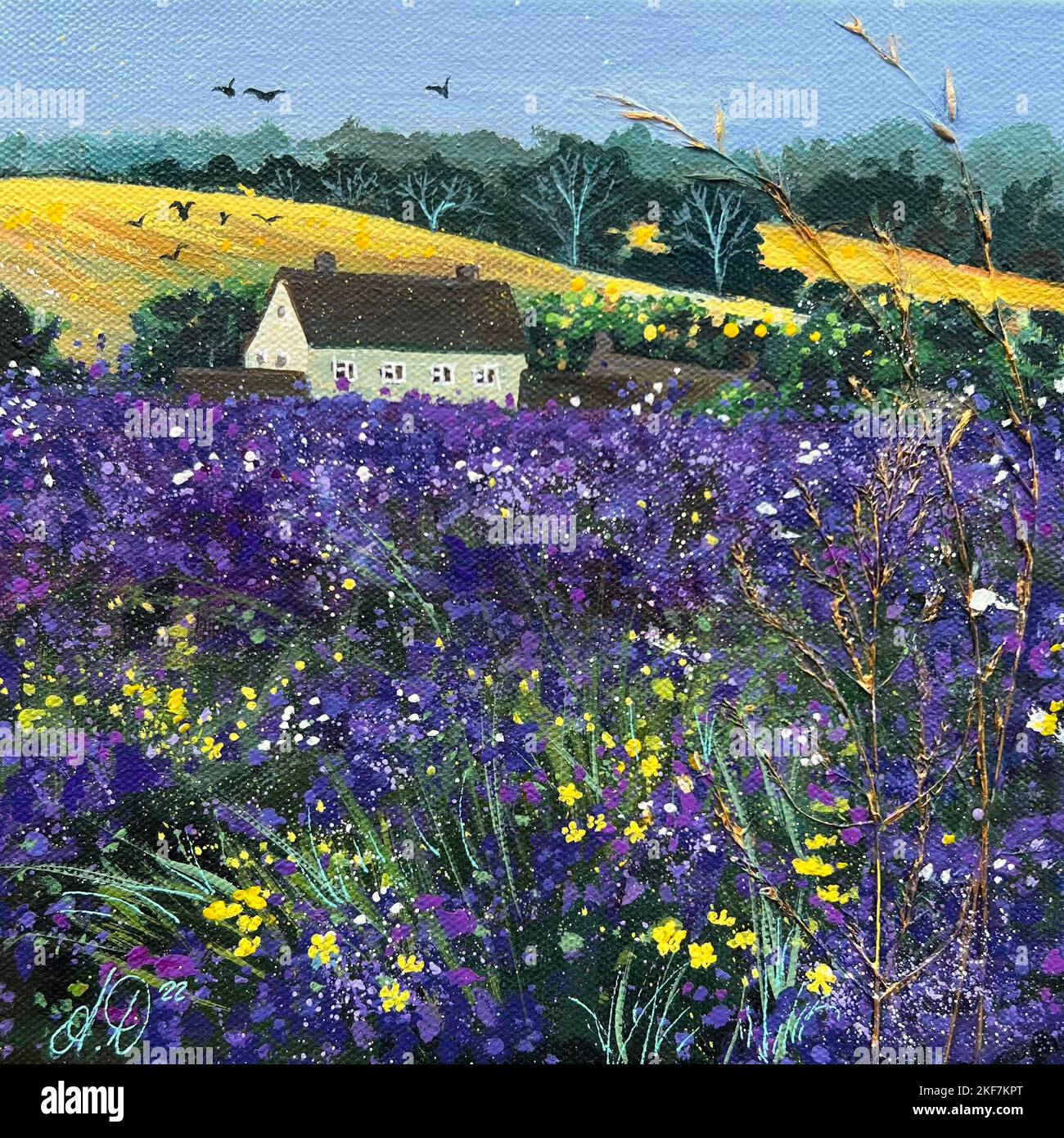 Cotswold landscape painting hi-res stock photography and images - Alamy