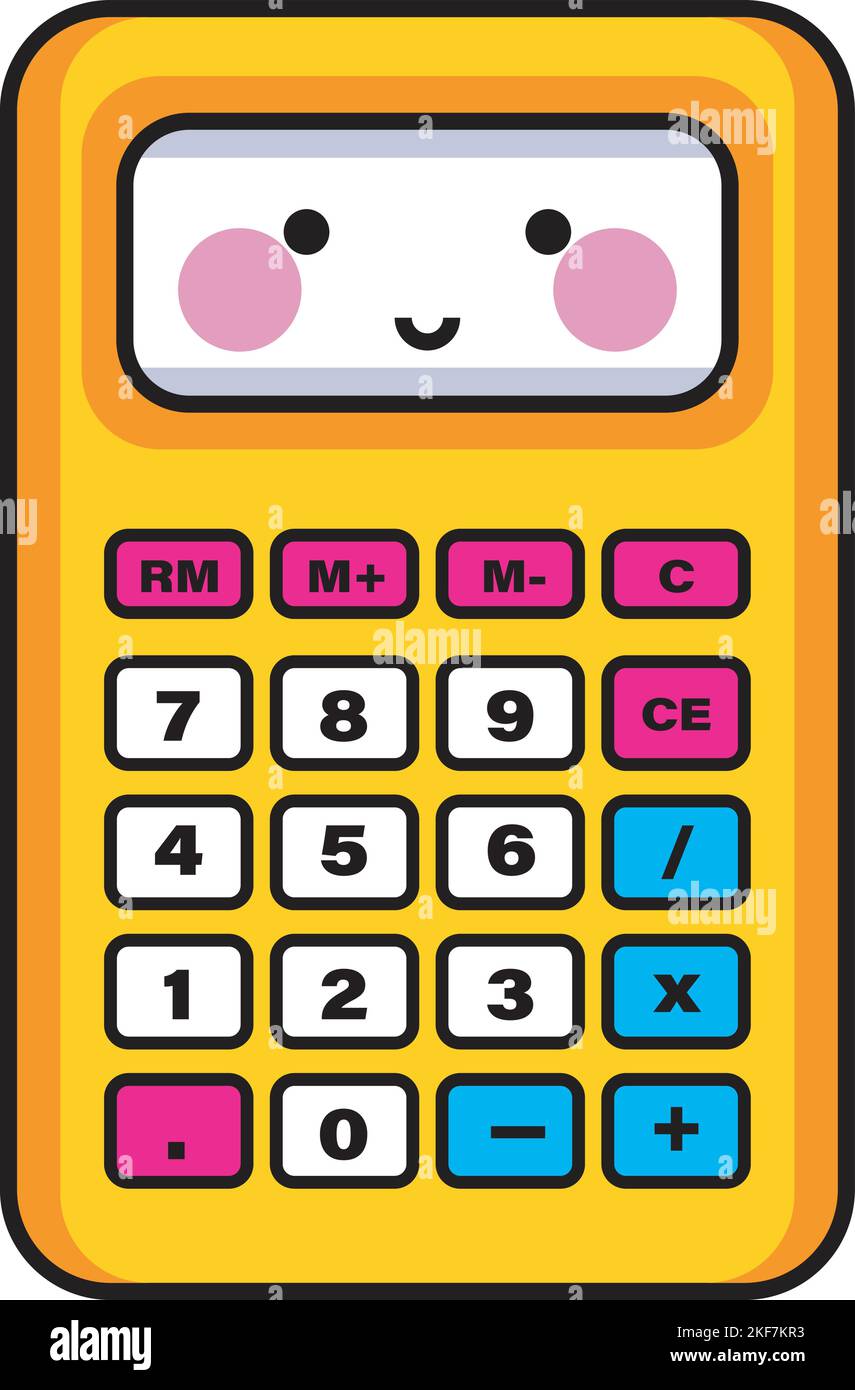 calculator school supply kawaii Stock Vector Image & Art - Alamy