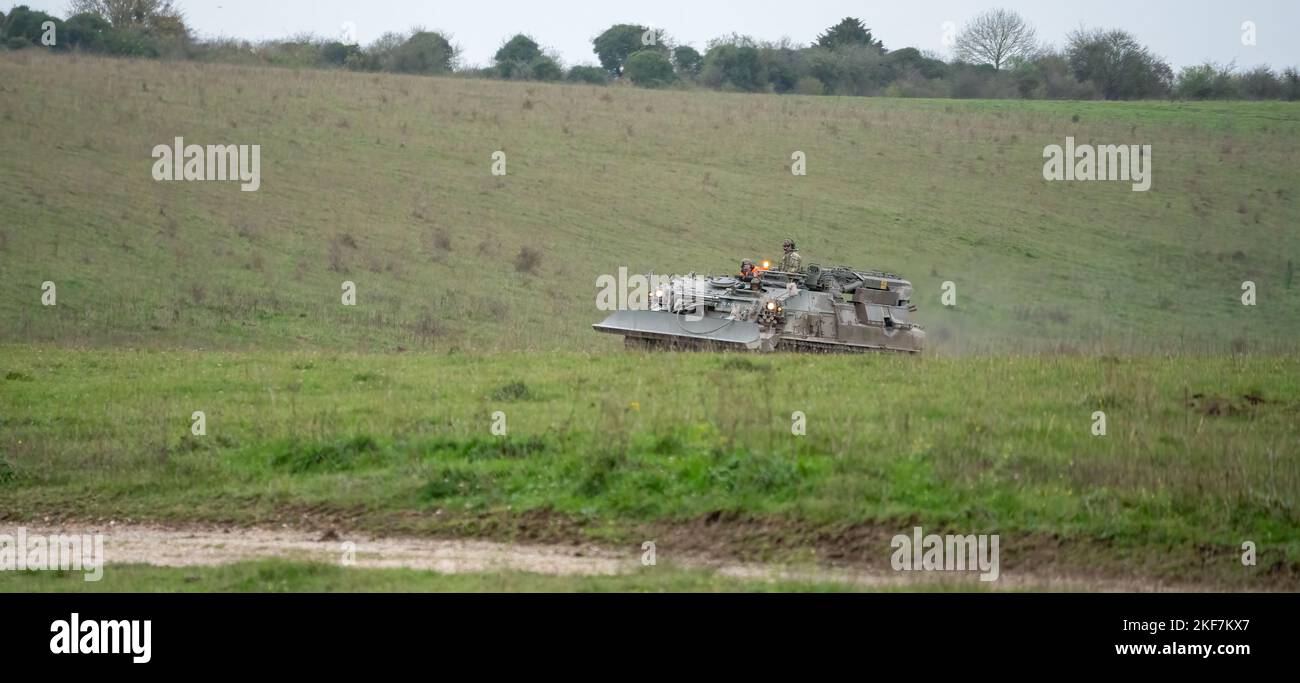 British Army Challenger Armored Repair and Recovery Vehicle (CRARRV) in ...